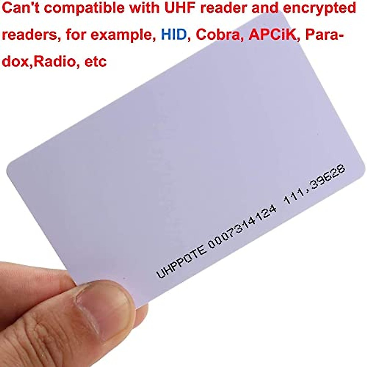 UHPPOTE Contactless 125kHz RFID Proximity Smart Card 0.8mm thick for Access Control System & Time Attandance (Read only, Pack of 50)
