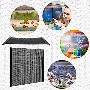 4 Pieces Plastic Mesh Sheets for Embroidery Black Mesh Fish Tank Divider Screen Craft Mesh 10 Pieces Binding Bars Sliding Bars for Embroidery Crafting Knit and Crochet Projects
