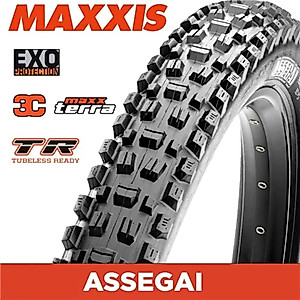 Maxxis Assegai 29 x 2.50 WT 60 TPI Foldable 3C MaxxTerra EXO/TR Tyre 29 x 2.5 inches, Black,TB00163000