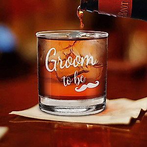 shop4ever® Groom To Be Engraved Whiskey Glass