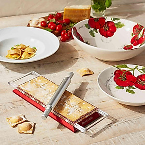 Sur La Table Farmers Market Tomatoes Individual Pasta Bowl, 8.5", White