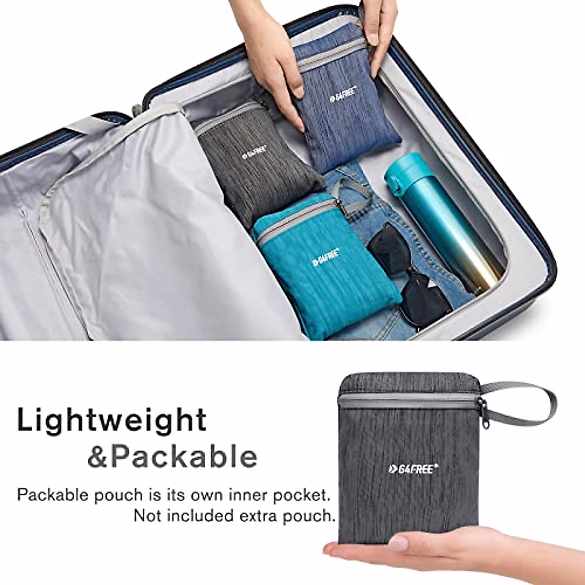 G4Free 10L/15L Hiking Backpack Lightweight Packable Hiking Daypack Small Travel Outdoor Foldable Shoulder Bag