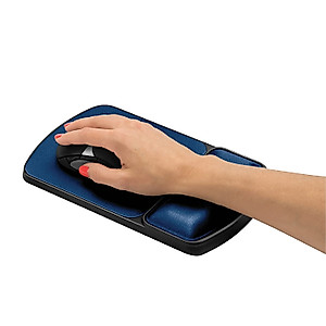 Fellowes Gel Wrist Rest and Mouse Rest, Sapphire/Black (98741)