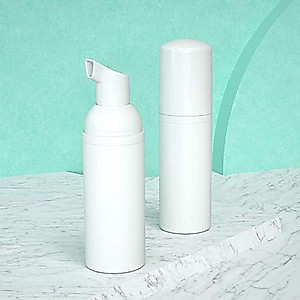 Foam Pump Bottle 2oz BPA Free Foaming Soap Dispenser Bottles for Refillable Travel Hand Soap Foaming, Cleaning, Shampoo, Cosmetics Packaging (16), white