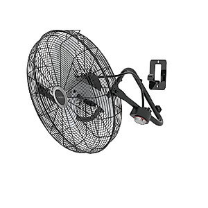 Lasko High Velocity Floor Fan with Wall mount Option, 3 Powerful Speeds, Pivoting Fan Head for Home, Garage, Attic, 20", Black, 2264QM