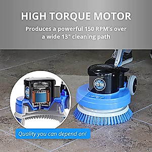 Prolux Core Floor Buffer - Heavy Duty Single Pad Commercial Floor Polisher and Tile Scrubber
