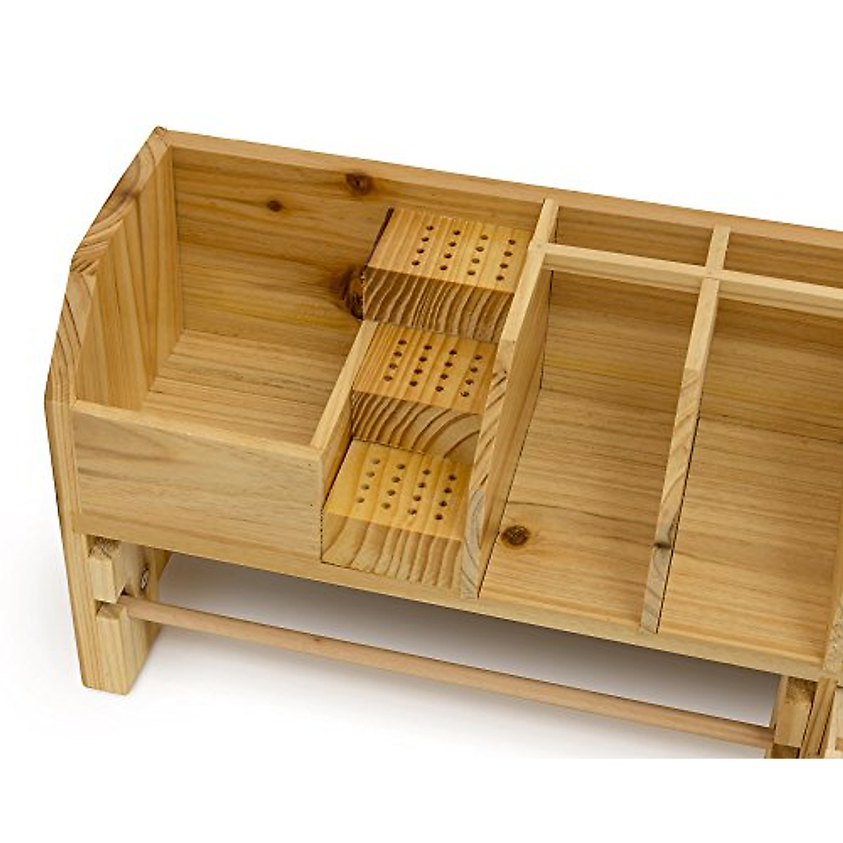 Wood Bench Top Storage Organizer for Jewelry Making