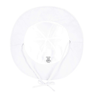 Zando Baby Sun Hat Bucket Hat Wide Brim Beach Caps Toddler Hats for Boys with Bear Ears Infant Summer Hat for Girls White 0-6Months