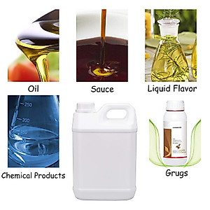 Nicunom 3 Pack 80 Oz Plastic Jugs, F-Style Large Empty Jug Container Bottle with Airtight Lids, Reusable Food-grade BPA Free HDPE Plastic, for Home and Industrial Use, White