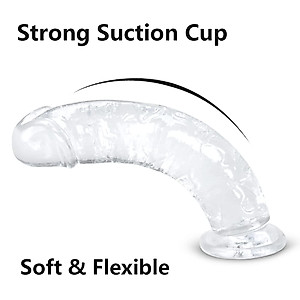 12.5 * 2.3 Inch Huge Dildos Realistic Clear Dildo with Strong Suction Cup Hands-Free Huge Dong Big Size Adult Sex Toy for Women or Men Anal Dildo