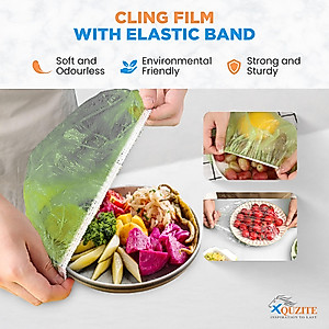 XQUZITE Pop Up Mesh Food Covers - Collapsible Pop Up Food Cover Set for Camping, Picnic and Outdoors - Complete with Plastic Food Cover Wraps