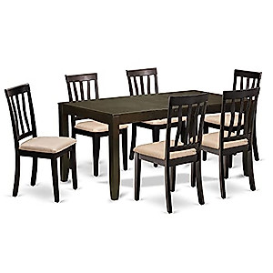 East West Furniture LYAN7-CAP-C Dining Set, 7-Piece