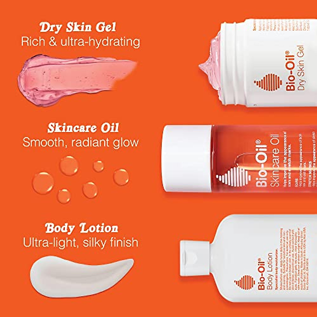 Bio-Oil Dry Skin Gel, Face and Body Moisturizer, Fast Absorbing Hydration, with Soothing Emollients and Vitamin B3, Non-Comedogenic, 6.7 Fl oz