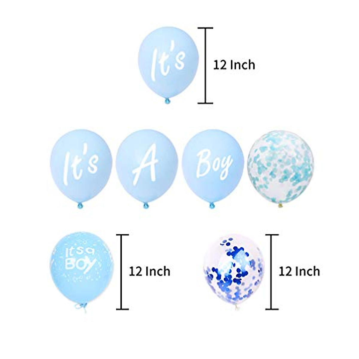 Baby Shower Decorations for Boy, It's A Boy Baby Shower Decorations Set, Mom To Be Sash, Baby Boy Foil Balloons, Its A Boy Banner, Large Baby Bottle Balloon, It's A Boy Balloons,Blue Foil Curtains for Baby shower