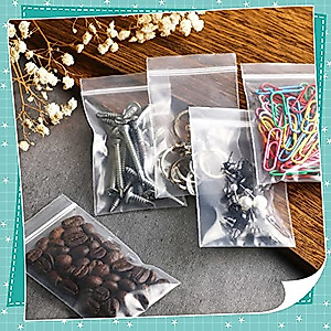 800 Pieces 4 Mil Zipper Poly Bags Plastic Clear Reclosable Zipper Bags 2 x 3 Inches Heavy Duty Small Plastic Bags for Jewelry Painting Electronic Components