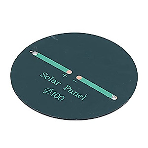 0.8W Round Solar Panel6V Solar & Wind Power Solar Panels 10cm DIY Solar Panel Compatible with Power Cellphones or BatterySolar Charging Board for Solar Light