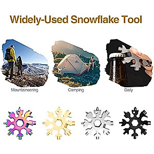18-in-1 Snowflake Multi-Tool Tool Key Chain Tool Outdoor Travel Camping Adventure Daily Tool Handy Tool Christmas gift for Men Boyfriends Kids