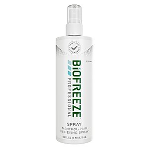 Biofreeze Professional Spray Menthol 16 FL OZ Colorless Pain Relieving Spray For Pain Relief Of Sore Muscles, Arthritis, Backache, And Joint Pain (Packaging May Vary)