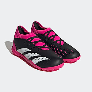 adidas Predator Match Unisex-Child Shin Guards Accuracy.3 Turf Black/White/Team Shock Pink 1