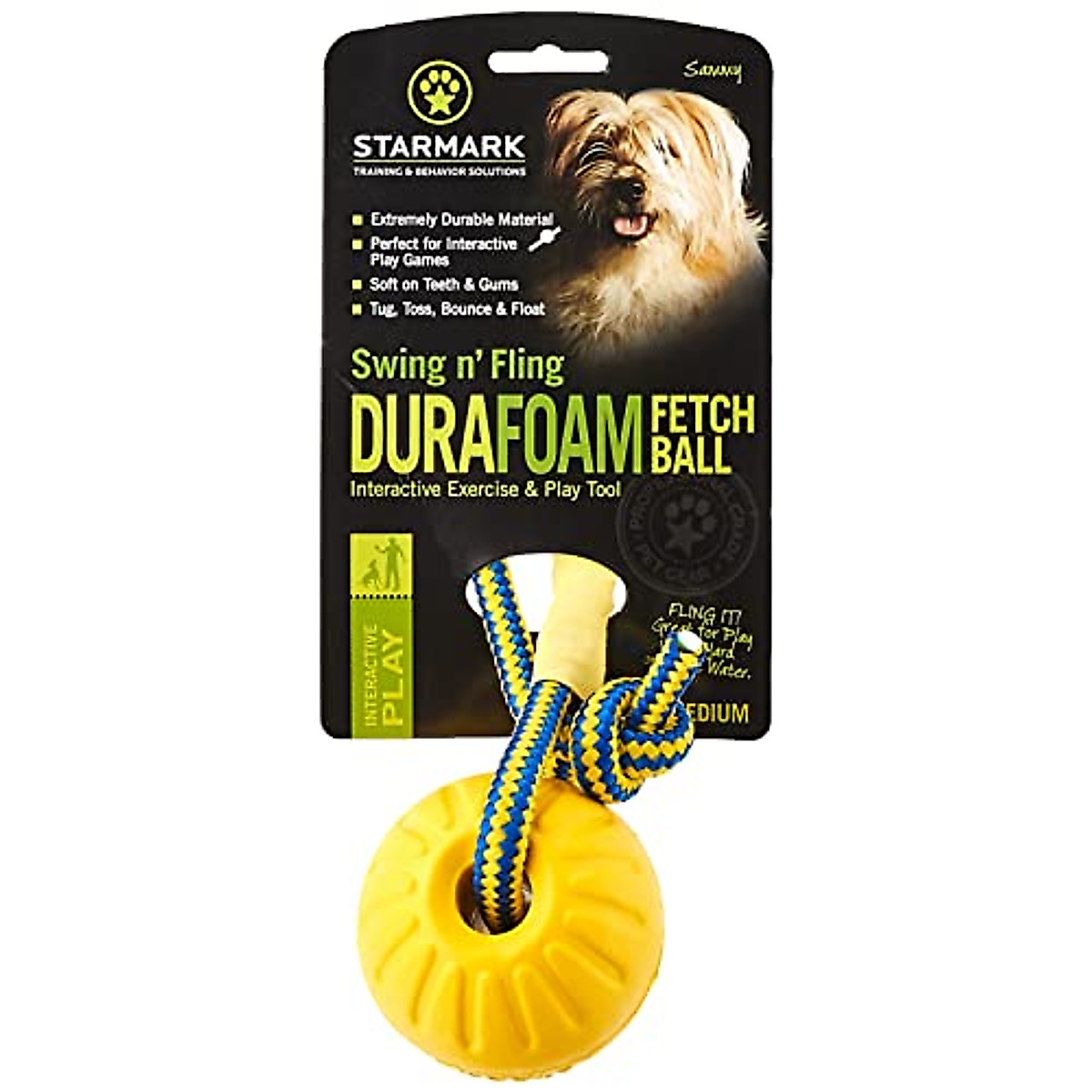 Starmark Swing 'n Fling DuraFoam Ball Dog Toy Medium