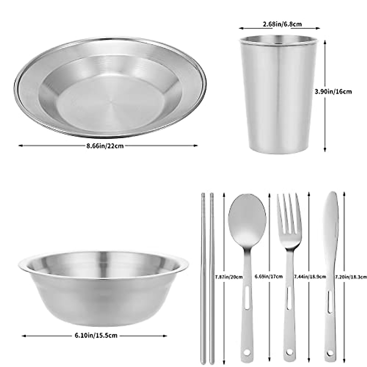 Camping Mess Kit - for Camping 1 to 2 Person boy Scout Camp Dishes Camping Cooking Utensils Accessories Plates Dinnerware Set Outdoor