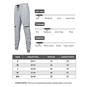 GIROLA Men's Sweatpants, Slim Fit Men Jogger Pants Tapered Gym Workout Pant for Jogging,Casual Athletics,Running,Training Grey