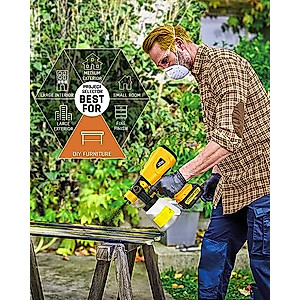 Cordless Paint Sprayer for Dewalt 20v 60v Battery,HVLP Paint Sprayer Gun for Cabinets Cars Walls Furniture House Painting (Tool Only)