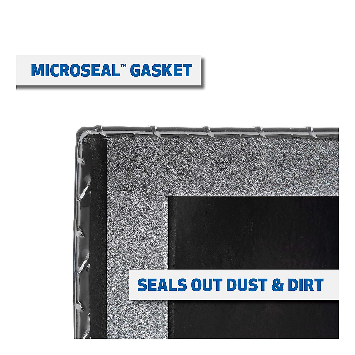 UWS TBS-72-LP-BLK Black Single Lid Low Profile Aluminum Toolbox with Beveled Insulated Lid