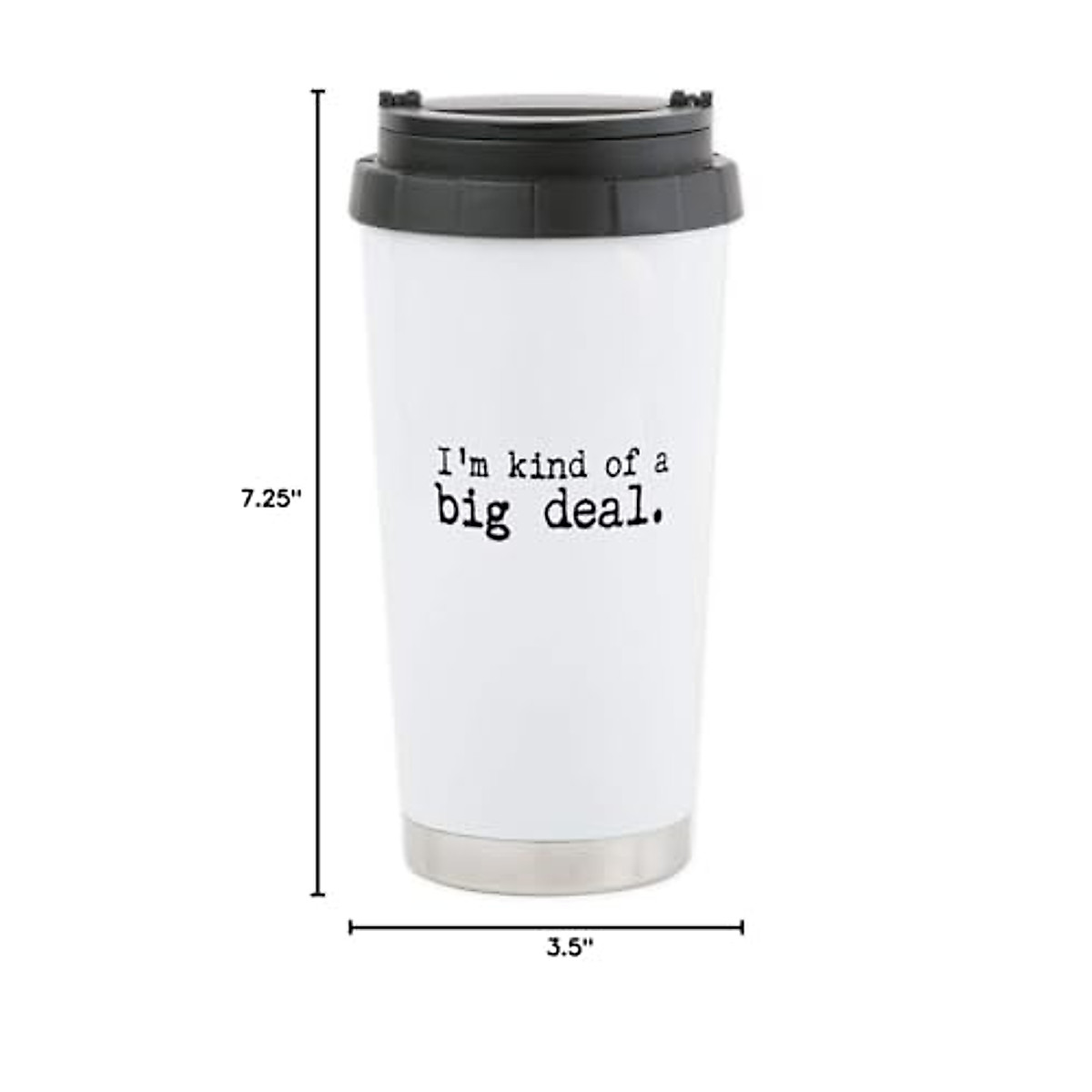 CafePress Im Kind Of A Big Deal. Travel Mug 20 oz. Insulated Stainless Steel Coffee Tumbler