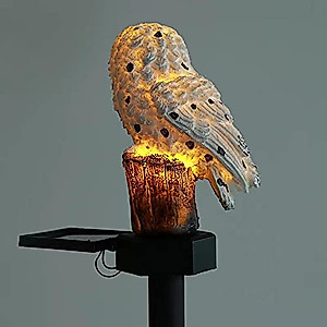 JMDQ Factory Outdoor Owl Solar Powered LED Light Waterproof Garden Decoration, Lawn, Patio, Balcony Lighting, White