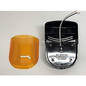 Command Electronics 12V Amber RV Camper Trailer Porch Black Base Scare Light Single Bulb Wet or Dry