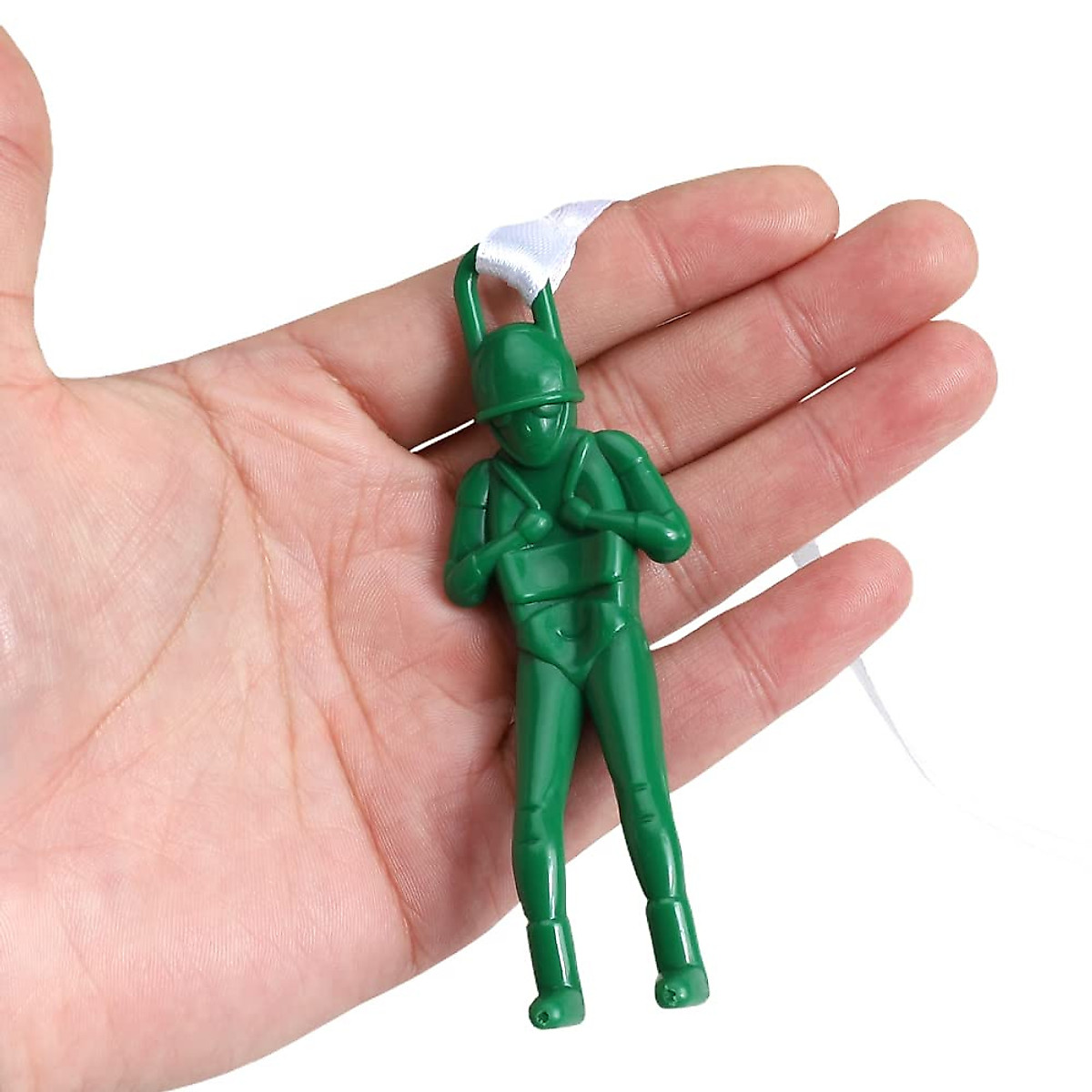 ViiKONDO Kid Outdoor Soldier Flying Toy Parachute Figure Mini Army Men Camouflage Park Game Hand Throwing Sports Gift (A)