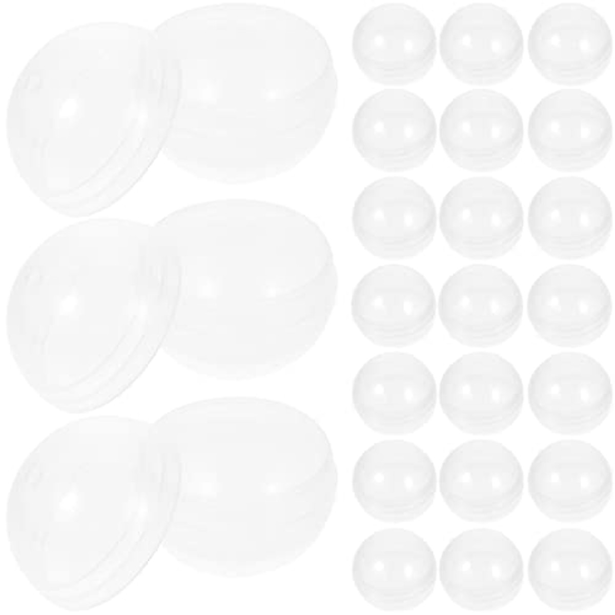 Clear Plastic Hanging Ball 50pcs Vending Machine Small Clear Empty Round Cases 45MM for Gumball Containers Stands Molds Hidden Surprise Treasure Inserts and Party Favors