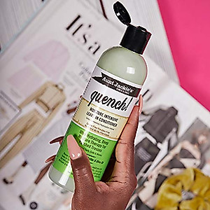 Aunt Jackie's Curls and Coils Quench Moisture Intensive Leave-In Hair Conditioner for Natural Curls, Coils and Waves, Enriched with shea Butter, 16 oz
