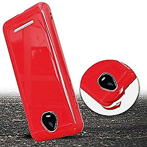 jioeuinly Case Compatible for SCHOK Volt SV55 Phone Case SCHOK SV55216 Case Cover [with Tempered Glass Screen Protector] Red