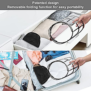 MAGTSMEI Hat Cleaner, Baseball Caps Hat Washer for Washing Machine, Foldable Washing Hat Cage Protector Holder for Flat & Curved Hats, Hat Rack/Organizer for Dishwasher, 2 Pack Black