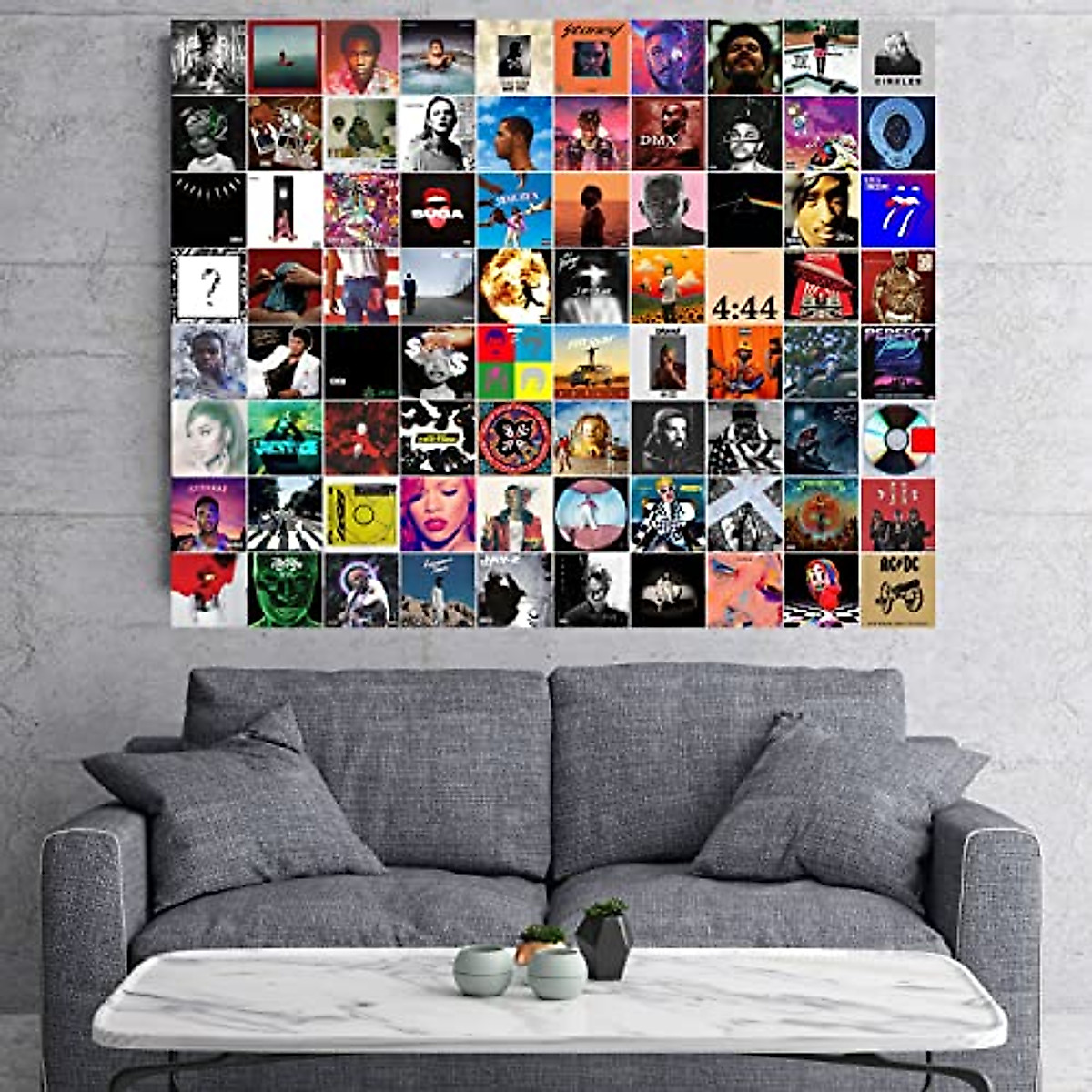 Unique America 150 Pcs | Posters Wall Collage Kit, Album Cover Posters, Posters for Room, Music Posters, Band Posters, Rapper Posters, Wall Posters, Rap Posters, Posters for Bedroom 6x6 Inch Total 80