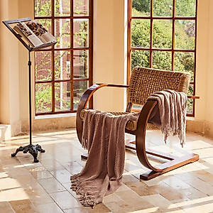 lifein Fall Pink Throw Blanket for Couch-Soft Boho Bed Throw Blankets,Cozy Chenille Knitted Throw,Small Farmhouse Lightweight Blanket&Throw for Autumn,Woman,Girl,Chair,Sofa,Home Decor(Pink,50 * 60")