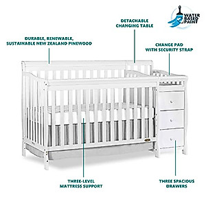 Dream On Me 5 in 1 Brody Convertible Crib with Changer