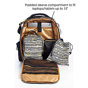 KYREEN Diaper Backpack Set Includes Backpack Straps, Baby Changing Pad, Small Organizing Pouches and a Bag Strap for Your Stroller - Thick Luggage Sleeve with Security Pouch for Travel