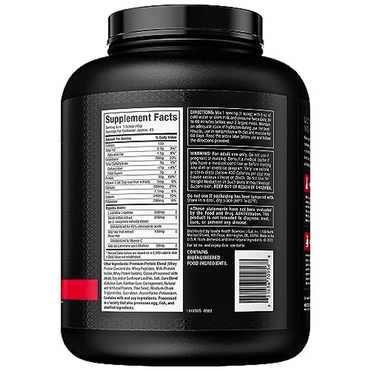 Muscletech Whey Protein Powder (Chocolate Fudge Brownie, 4LB) - Nitro-Tech Ripped Whey Protein Isolate & Peptides Smoothie Mix for Lean Muscle & Fast Recovery - 30g of Whey Protein for Women & Men