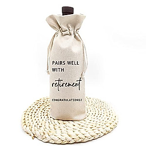 Socive Retirement Wine Bag, Retirement Gifts Wine Bags, Pairs Well With Retirement, Gift for Him or Her, Retirement Gifts Leaving Gifts for Colleagues Best Friends Coworkers Boss Nurse Teachers