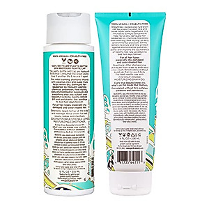 Pacifica Beauty Coconut Power Strong & Long Moisturizing Shampoo for Dry + Damaged Hair, 100% Vegan & Cruelty Free, Sulfate + Paraben Free, White, 2 Count