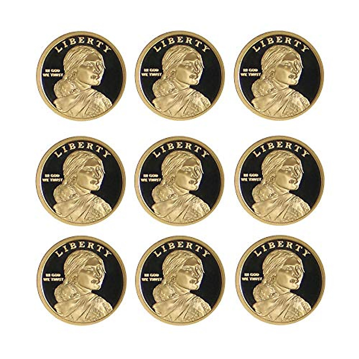 2009 S -2017 Native American Sacagawea Proof Dollar Run 9 Coin Set Gen Deep Cameo