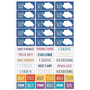 Essentials Health & Fitness Planner Stickers (Set of 325 Stickers)