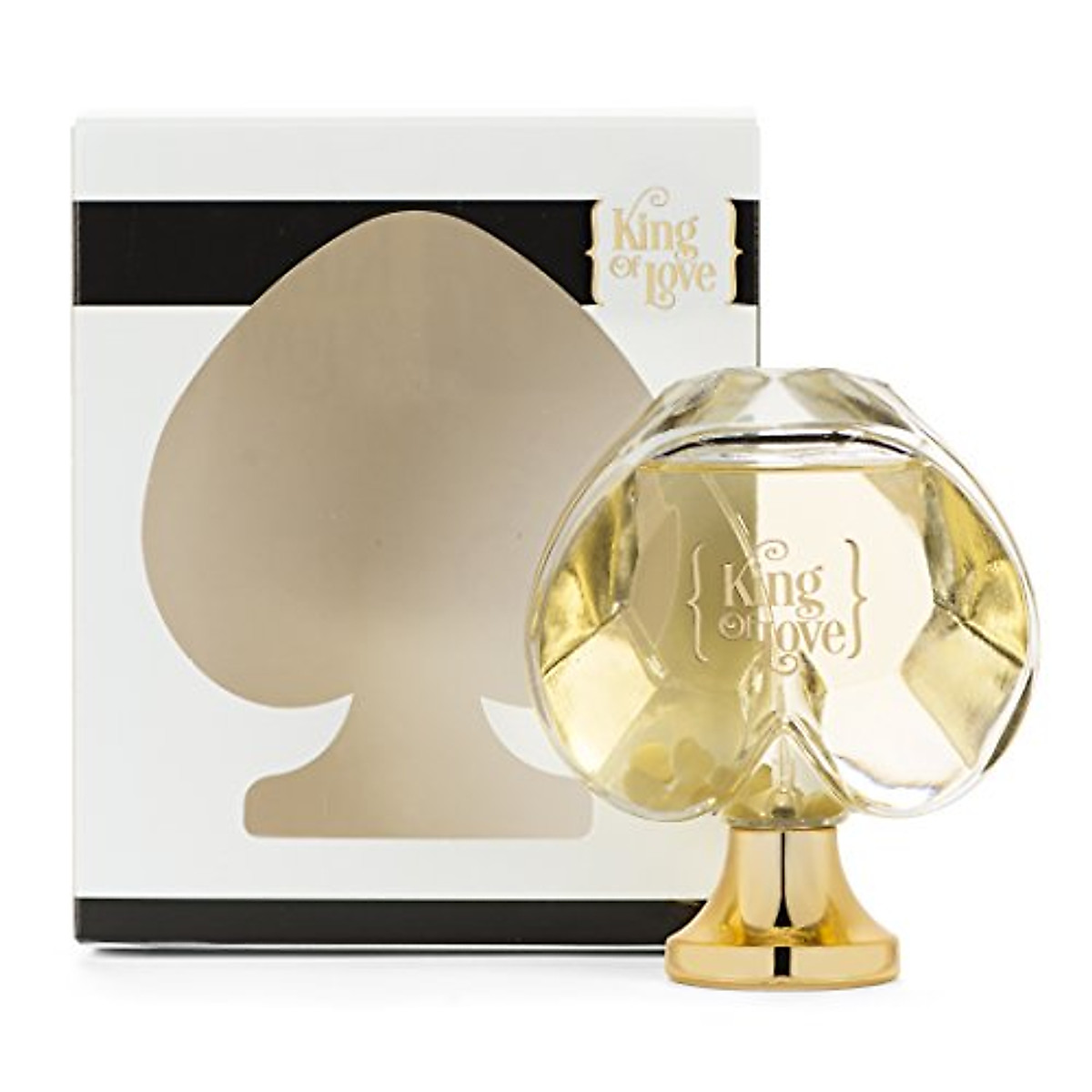 King of Love Eau de Toilette For Men- Natural Sweet Body Scent in Heart Shaped Bottle Spray- Best Fruity Fragrance With Hints of Leather, Amber & Sandalwood - 3.3oz.