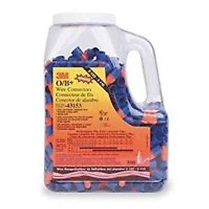 3M - O/B+JUG - Wire-Nut - O/B - Orange With Blue Skirt - Wire Connector - (Jug of 500)