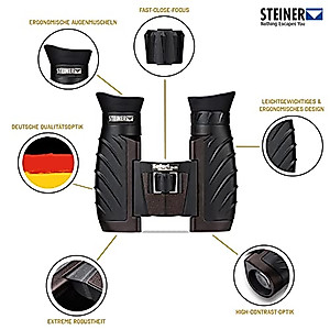 Steiner Safari UltraSharp Binoculars Compact Lightweight Performance Outdoor Optics, 10x26