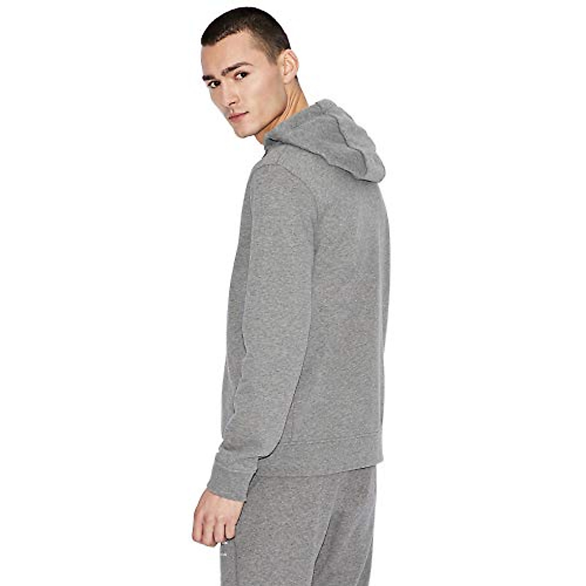A|X ARMANI EXCHANGE mens Icon Project Embroidered Zip Up Hooded Sweatshirt, Bc09 Grey, X-Small US