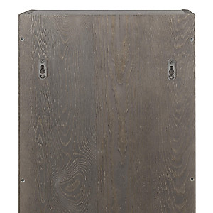 MyGift Wall Mounted Vintage Gray Wood 3-Tier Foam Roller, Yoga Mat Hanging Rack with Top Display Shelf